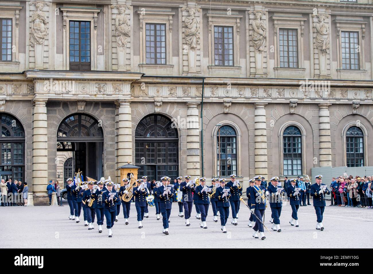 Royal Guard during 73th birthday celebrations of the Swedish King at ...
