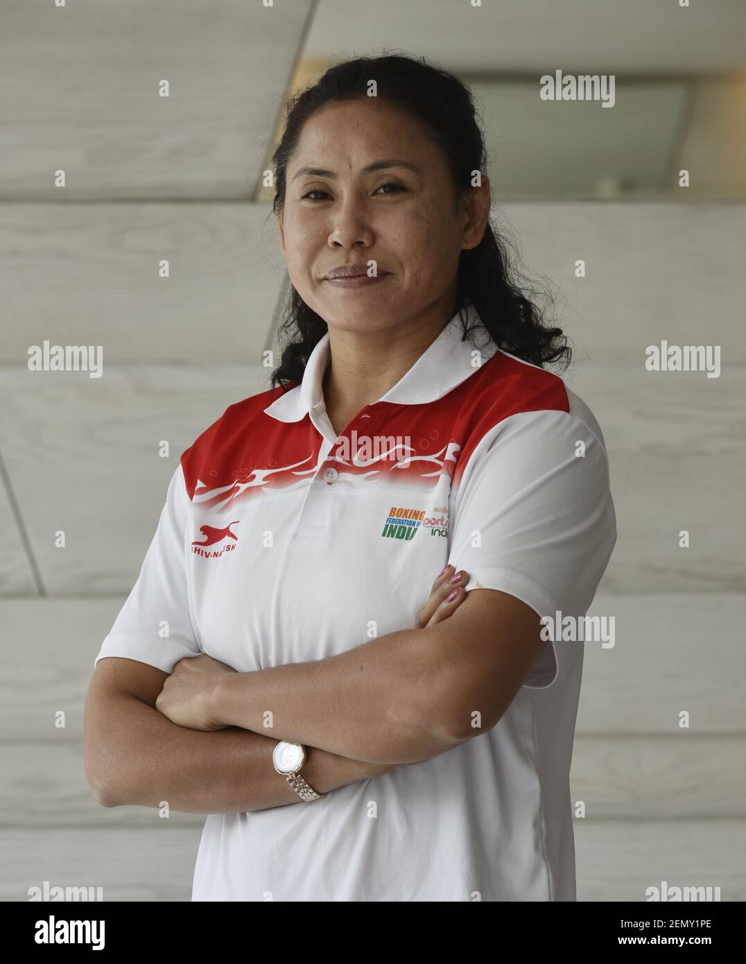 NEW DELHI, INDIA - APRIL 29: Sonia Sarita Devi, who won a silver medal in the 60 kg category at ...