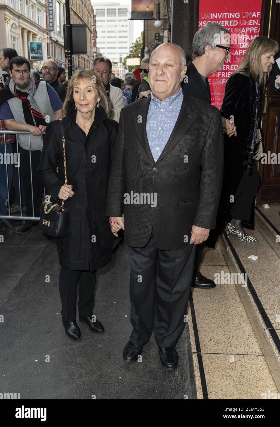 Harvey Goldsmith with his wife are seen the Man of La Mancha opening ...