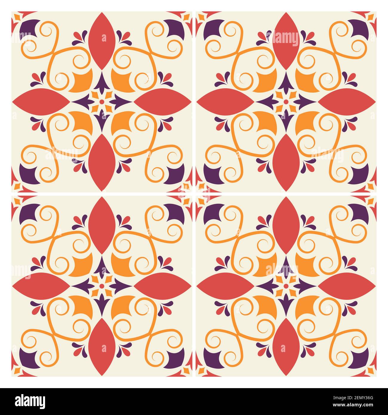 white and red art italian style ceramic pattern background vector ...