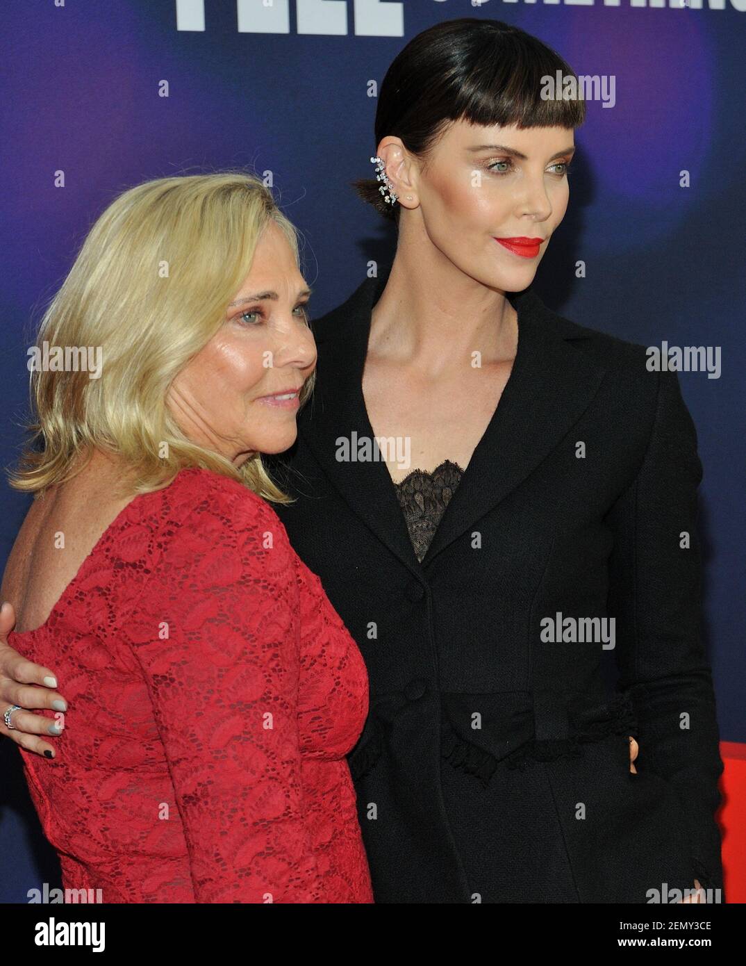 L-R: Gerda Maritz and actress Charlize Theron attend the New York ...
