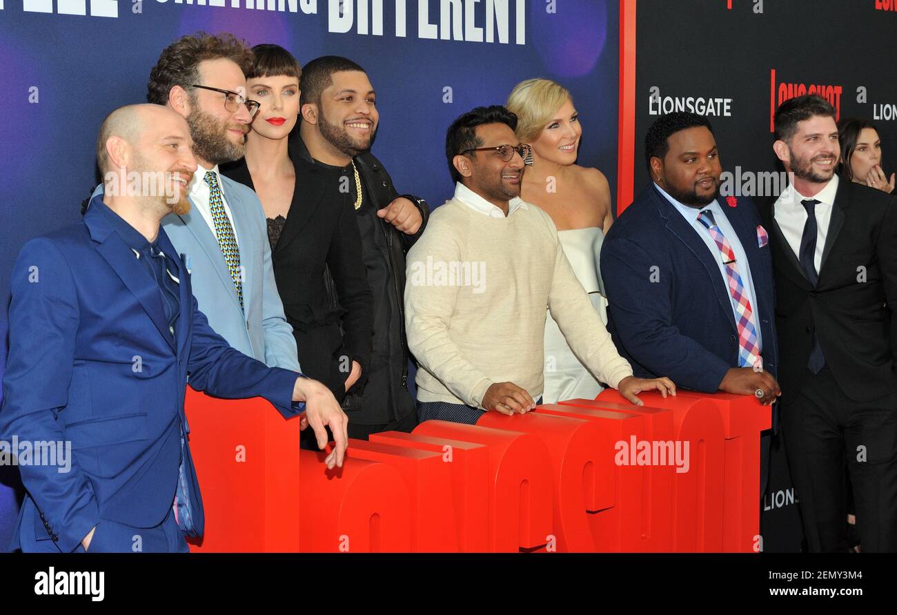 Cast of Long Shot, L-R: Anton Koval, Seth Rogen, Charlize Theron, O ...