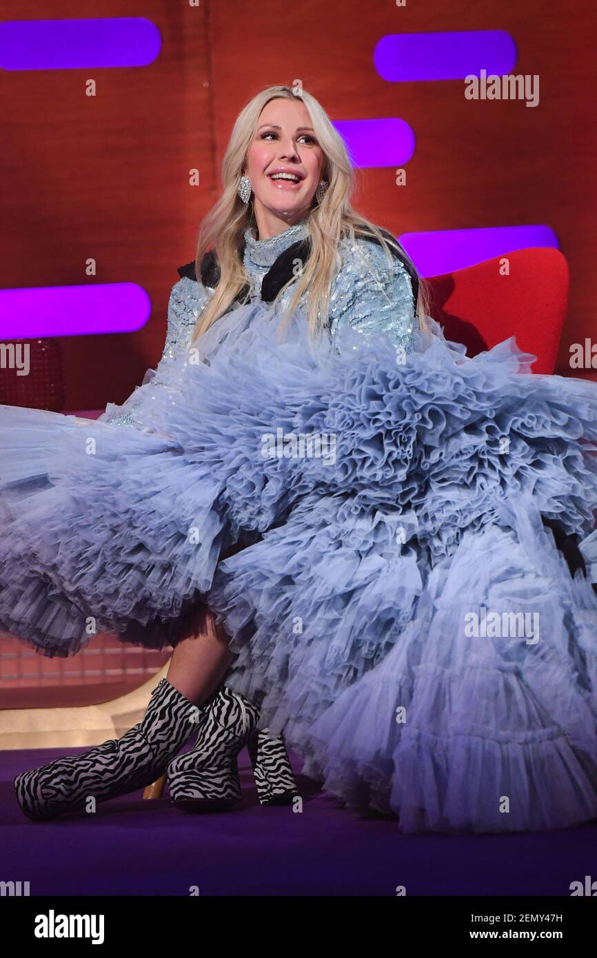 EDITORIAL USE ONLY Ellie Goulding during filming for the Graham Norton ...