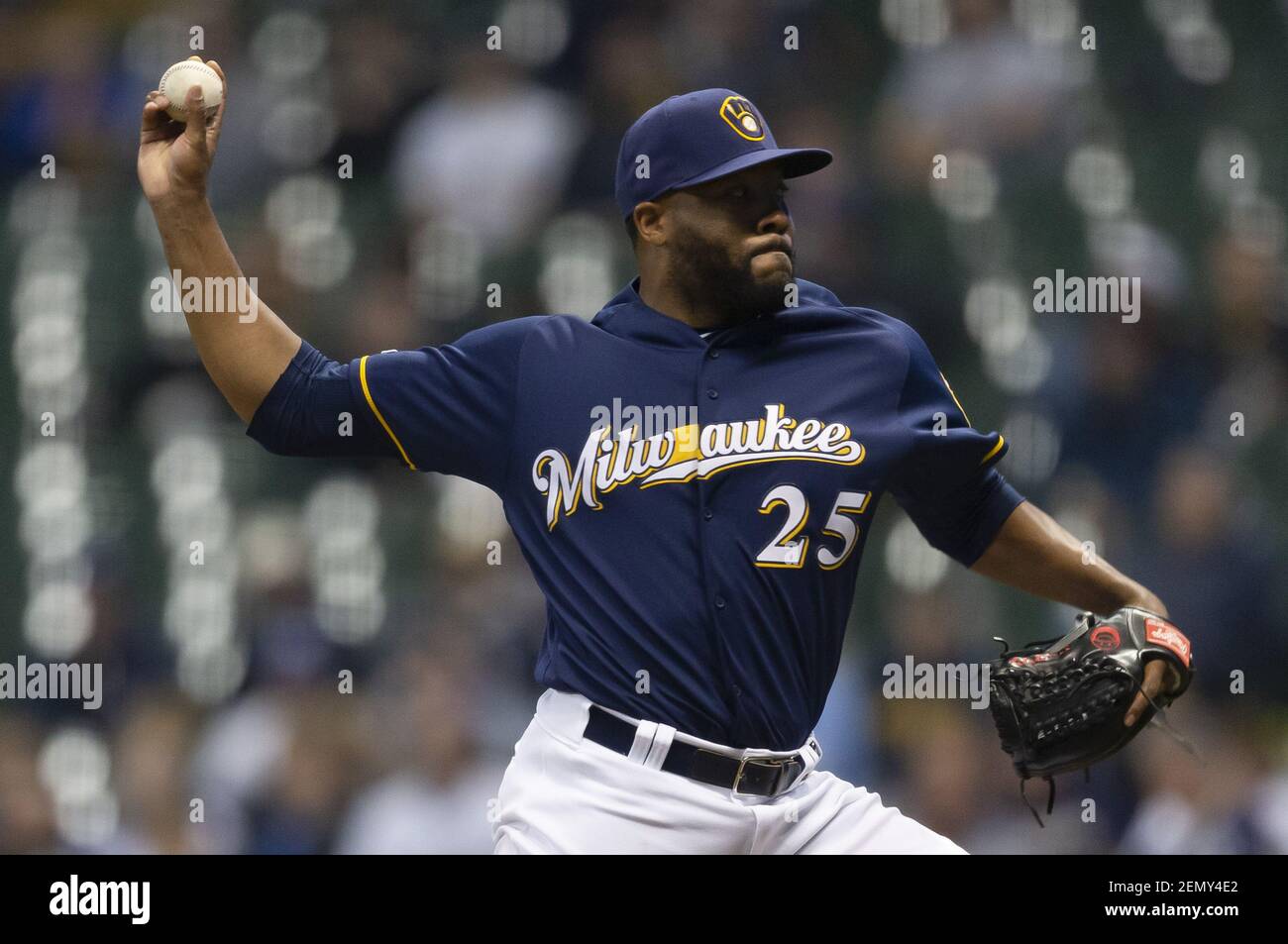 April 29, 2019: Milwaukee Brewers relief pitcher Jay Jackson #25 ...