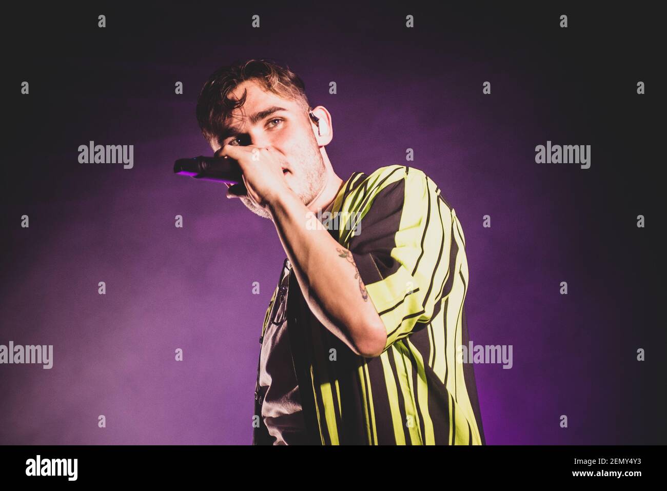 The British singer/songwriter Moss Kena performing live on stage at the ...