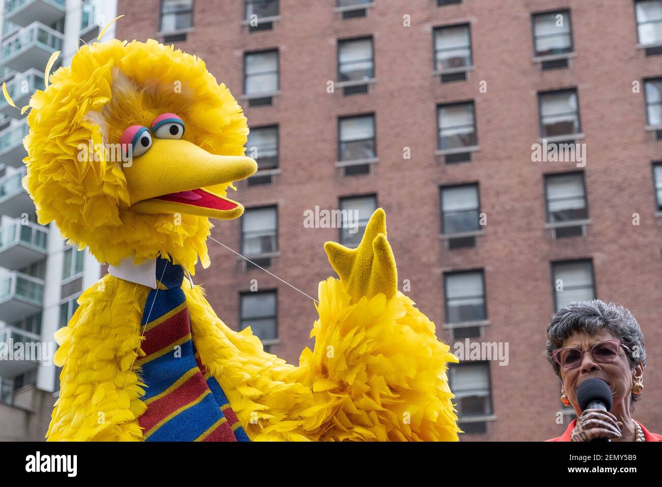 Big Bird is seen is seen during a ceremony to official designate the ...