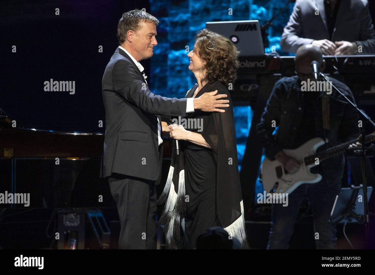 30 April 2019 - Nashville, Tennessee - Amy Grant hugs Michael W. Smith ...
