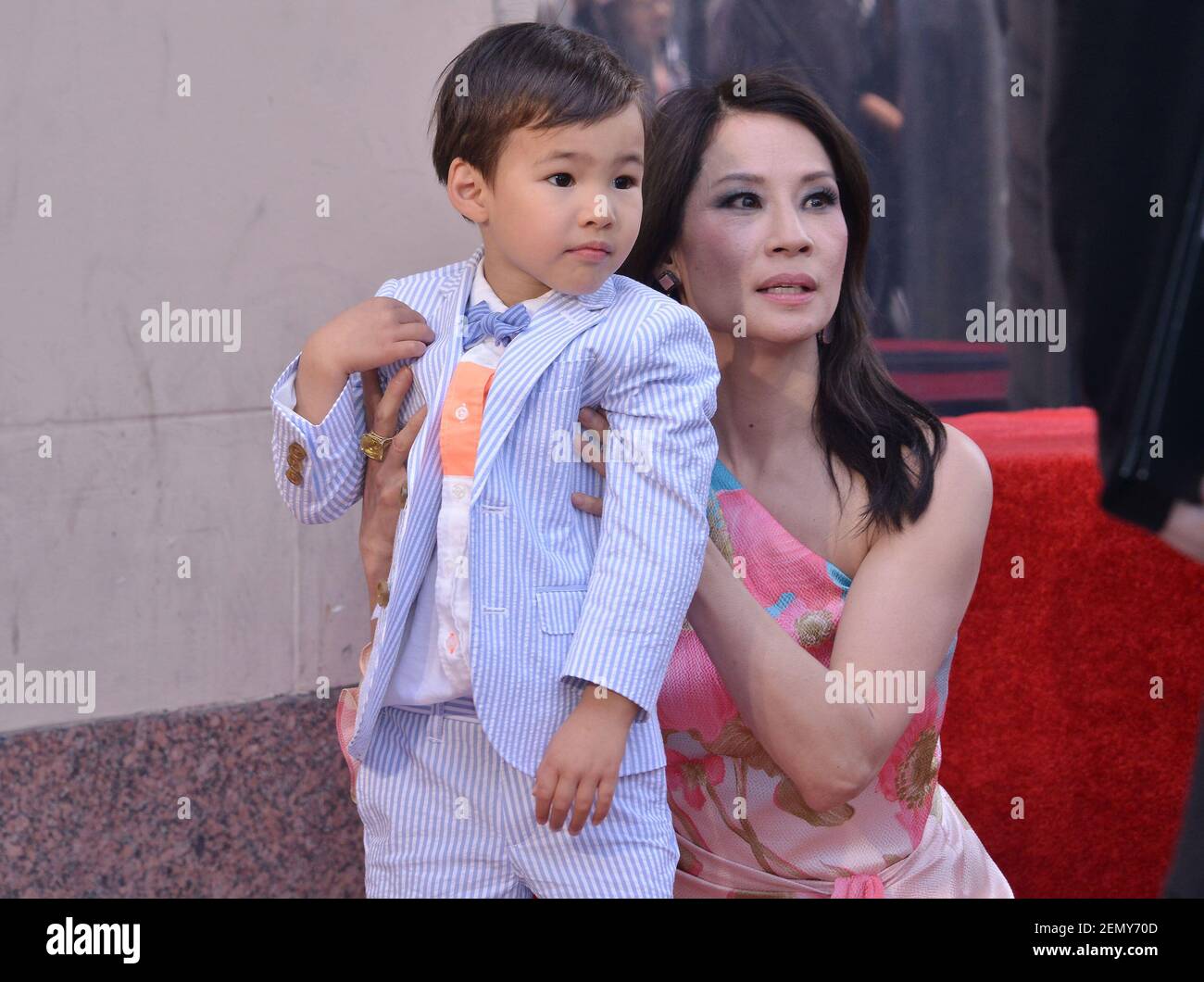 Lucy Liu and Son Rockwell at her Star On The Hollywood Walk Of Fame ...