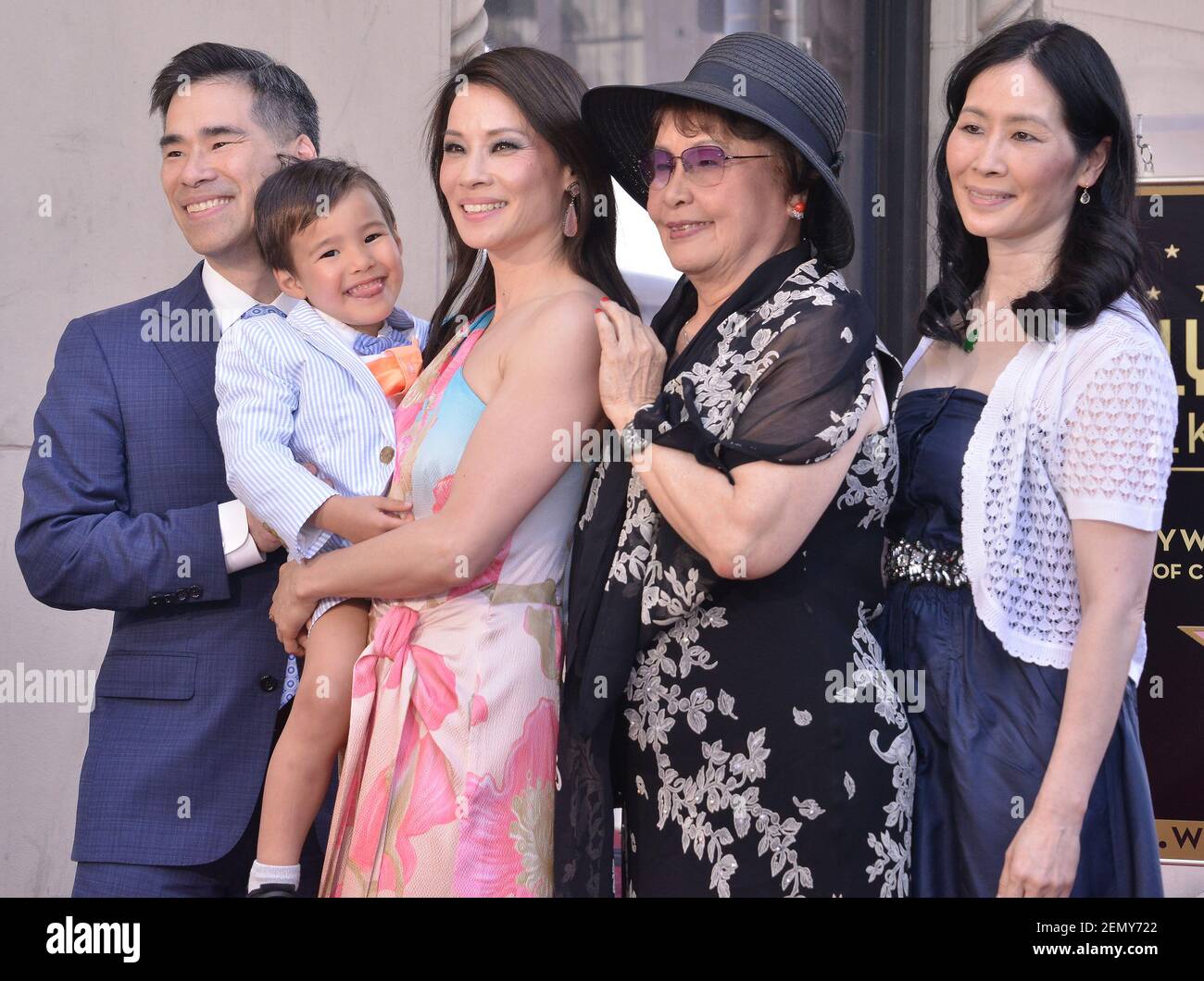 Lucy Liu and Family at the Lucy Liu Star On The Hollywood Walk Of Fame ...