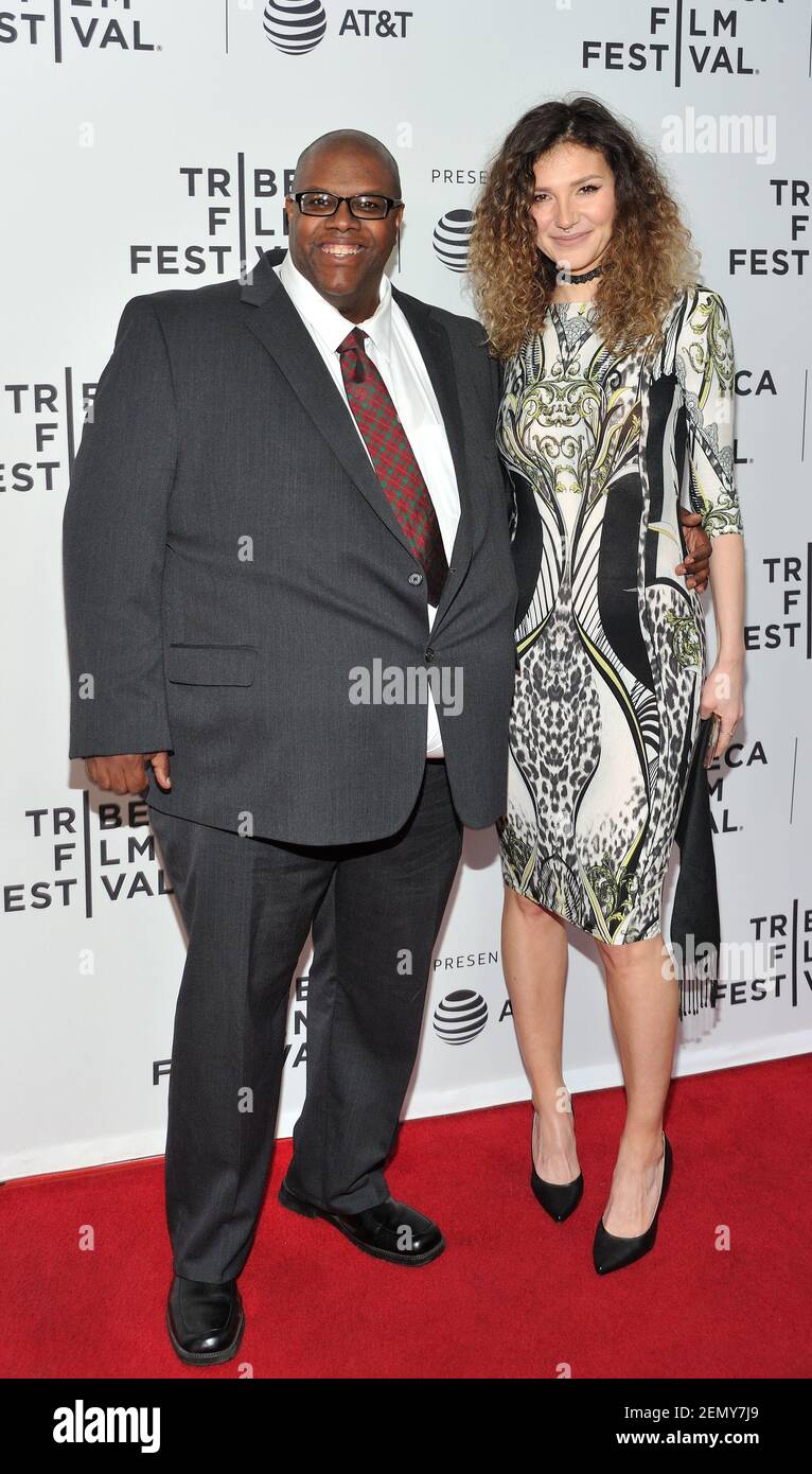 Daryle Lamont Jenkins (L) and guest attend the U.S. premiere of Skin at ...