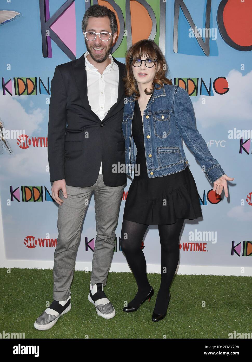 (L-R) David Holstein and Zooey Deschanel at Showtime's "Kidding" Emmy ...