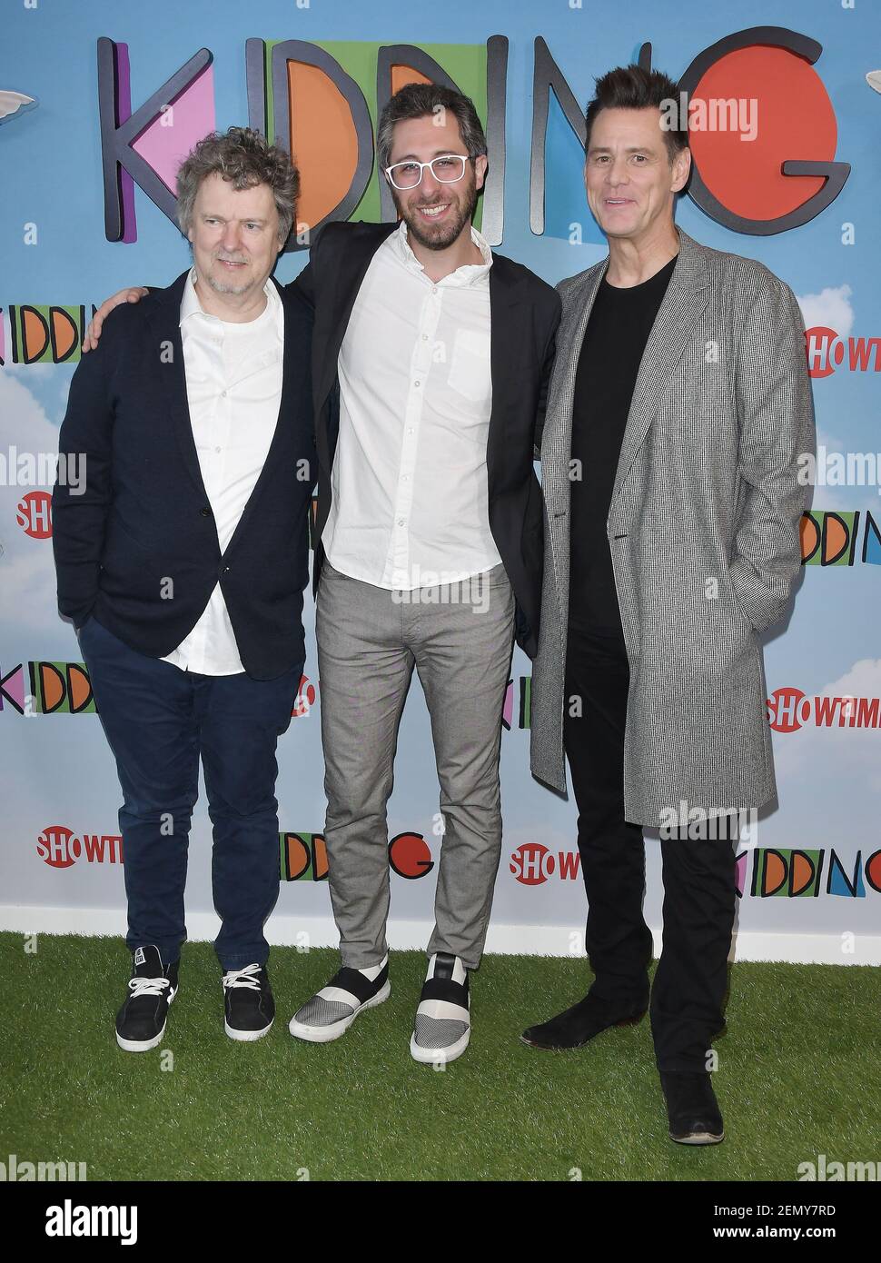 (L-R) Michel Gondry, David Holstein and Jim Carrey at Showtime's ...