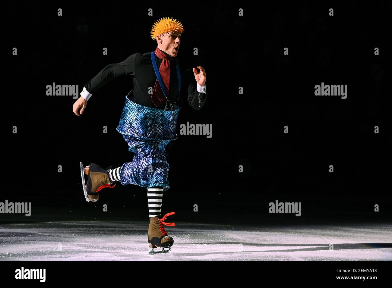 May 01, 2019: Kurt Browning dressed as a clown skates during the Stars ...