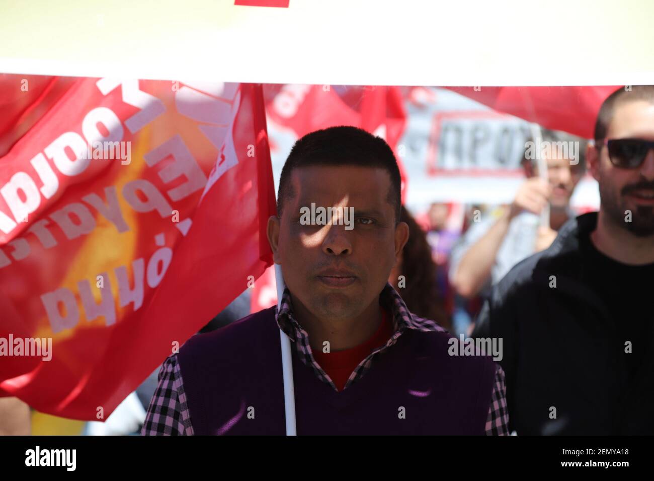 Greek unions demonstrate in Athens to commemorate the May Day or Labor ...