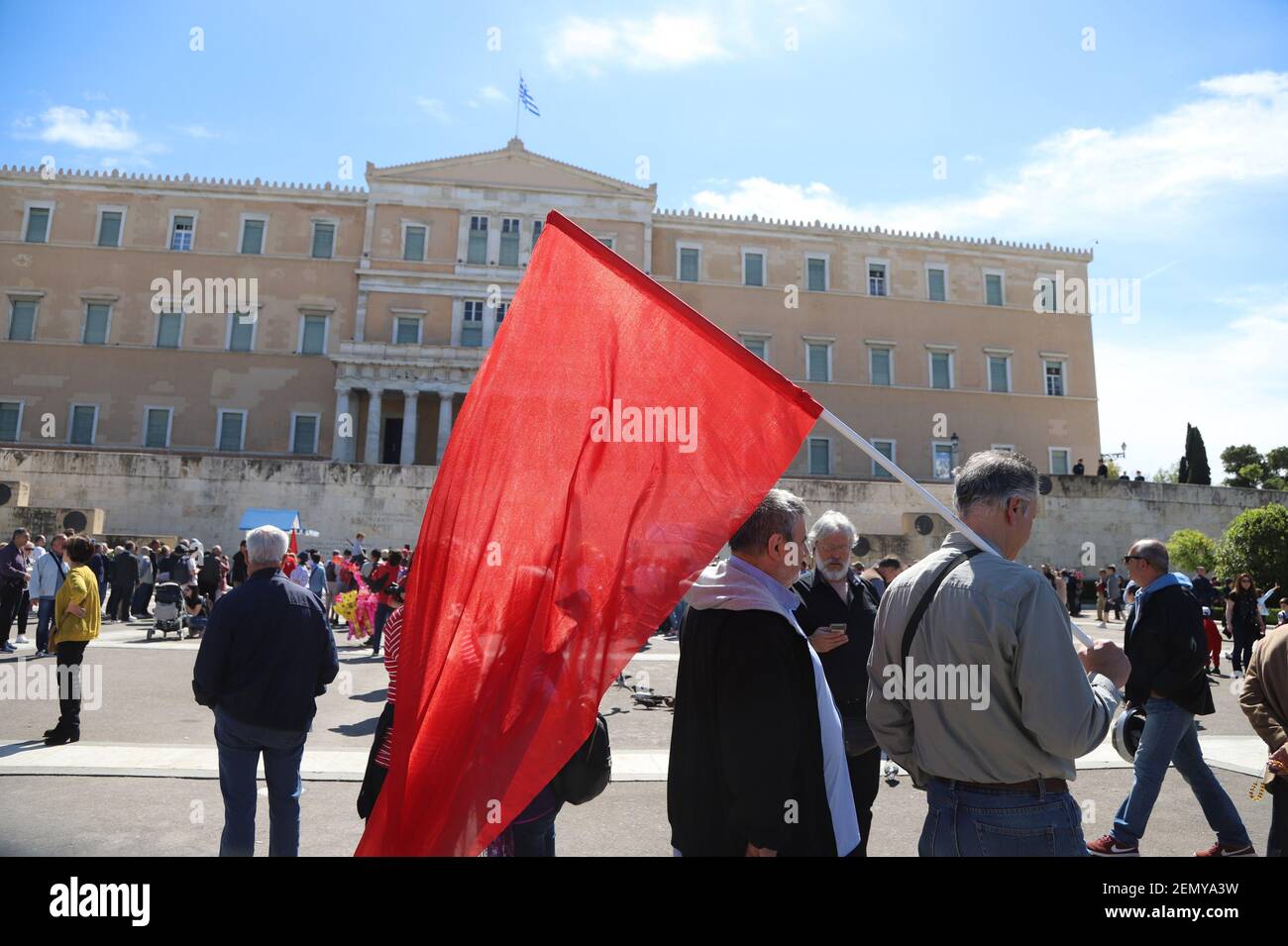 Greek unions demonstrate in Athens to commemorate the May Day or Labor ...