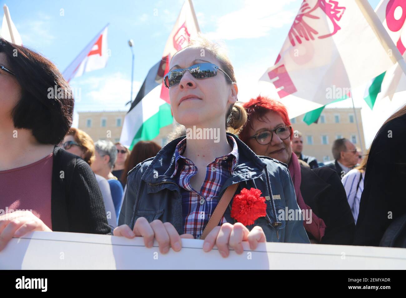 Greek unions demonstrate in Athens to commemorate the May Day or Labor ...