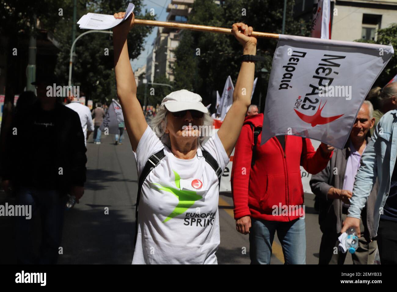 Greek unions demonstrate in Athens to commemorate the May Day or Labor ...