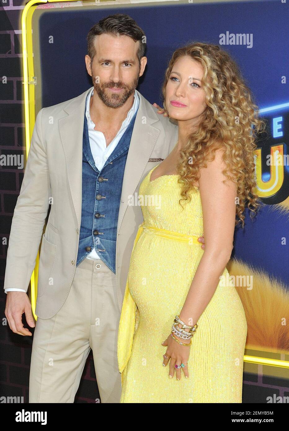 L-R: Actors Ryan Reynolds and Blake Lively attend the U.S. premiere of ...