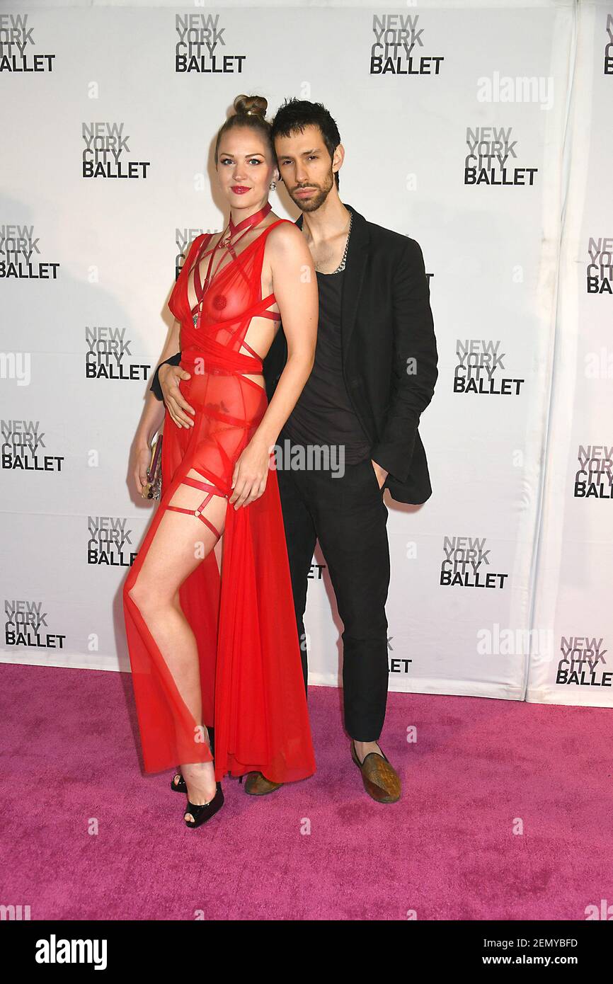 Allie Pawlukojc and Lane Weaver attend the New York City Ballet Spring ...
