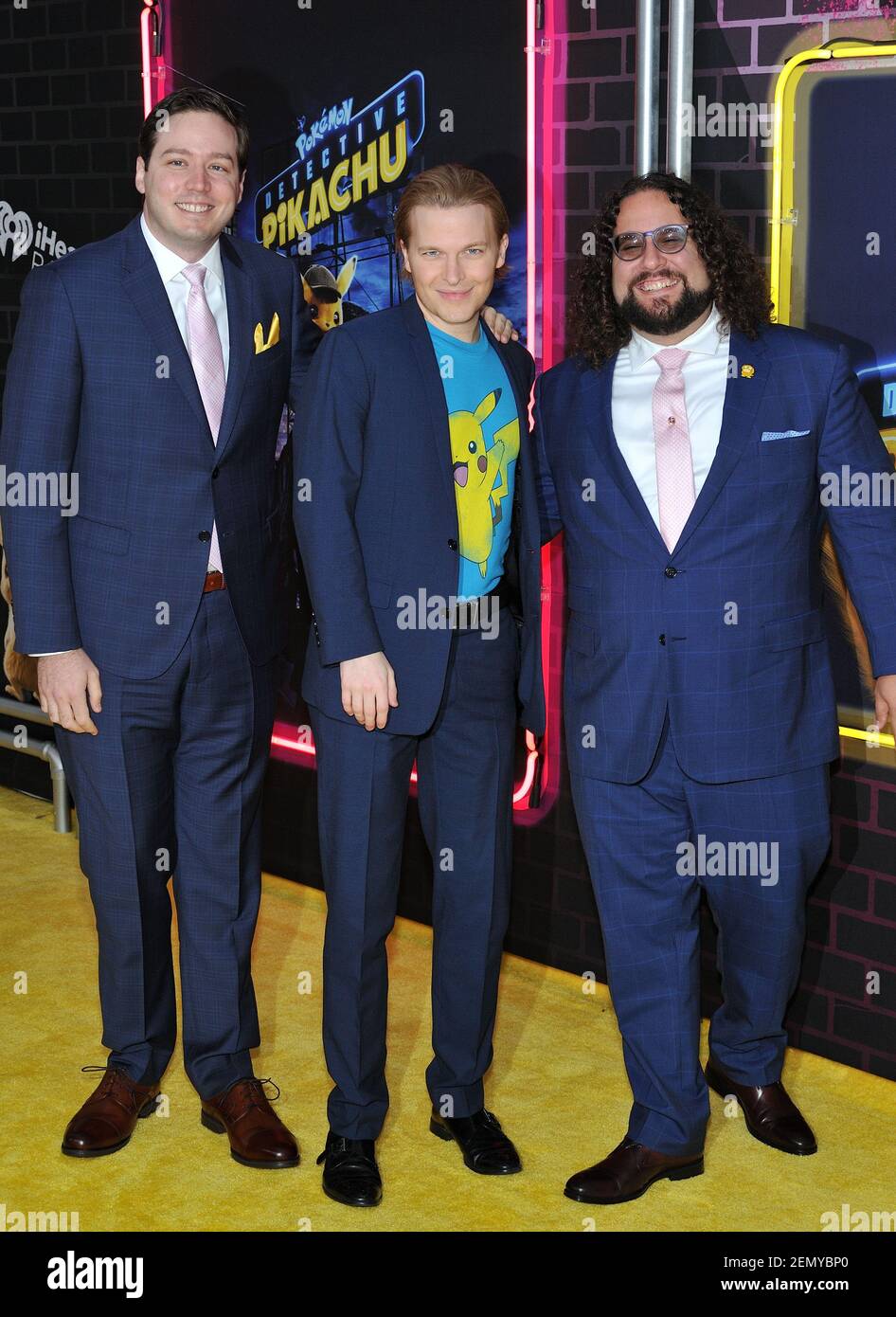 L-R: Writer Derek Connolly, journalist Ronan Farrow and director Jordan ...