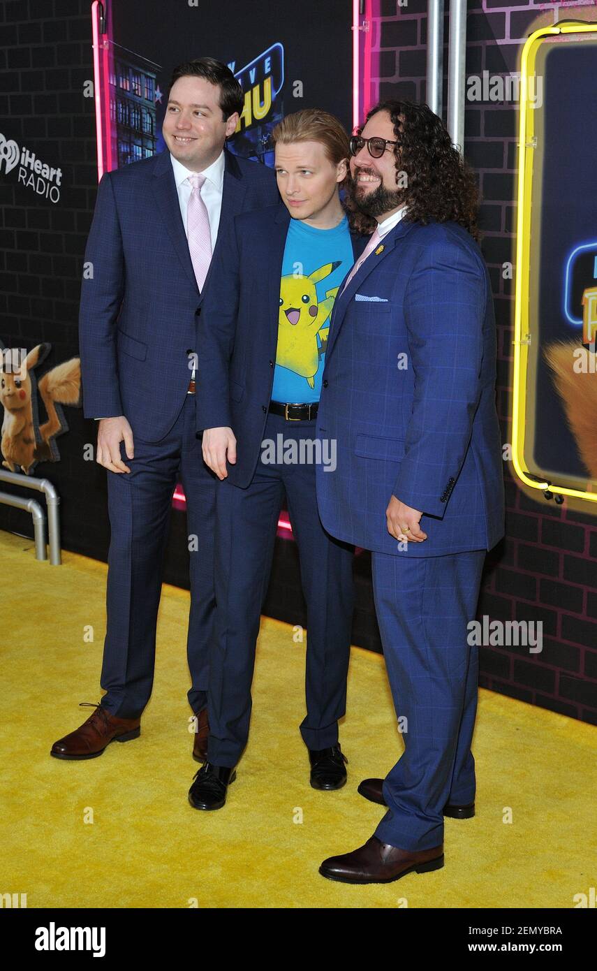 L-R: Writer Derek Connolly, journalist Ronan Farrow and director Jordan ...