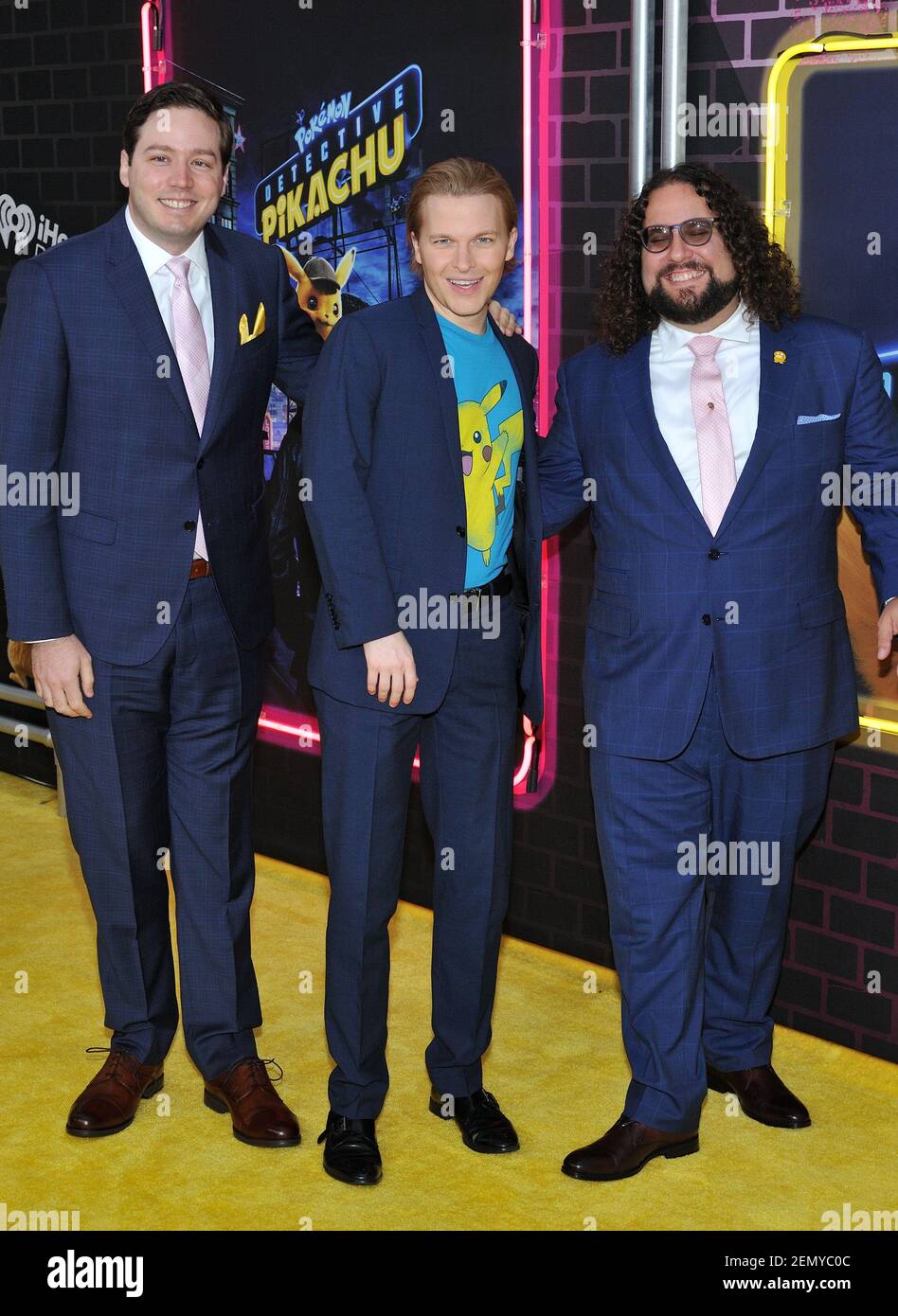 L-R: Writer Derek Connolly, journalist Ronan Farrow and director Jordan ...
