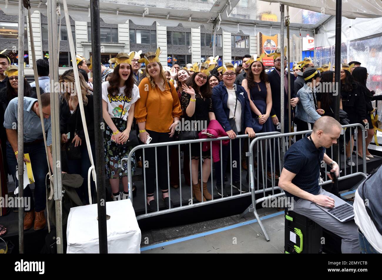 Fans attending the U.S. premiere of Pokemon Detective Pikachu in Times ...