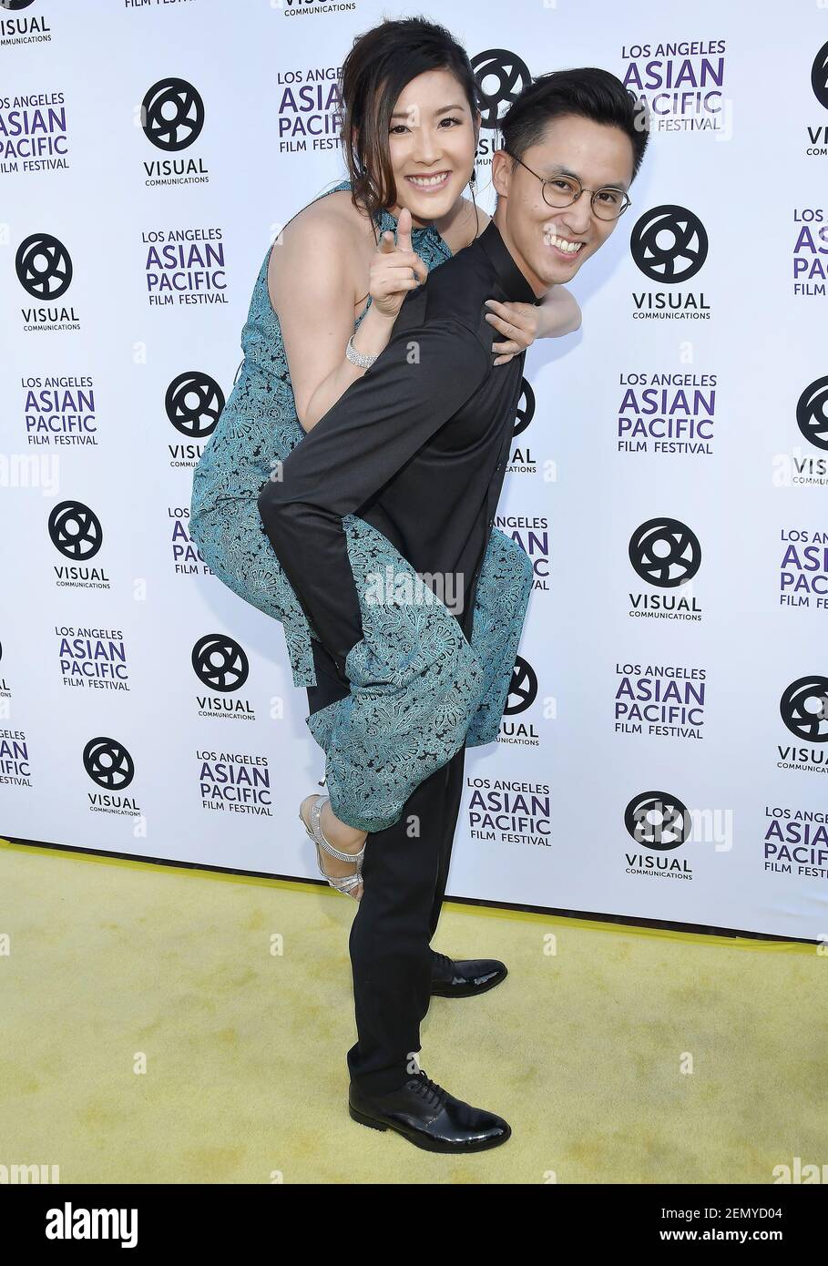 (L-R) Grace Su and Anthony Ma at the 2019 Los Angeles Asian Pacific ...