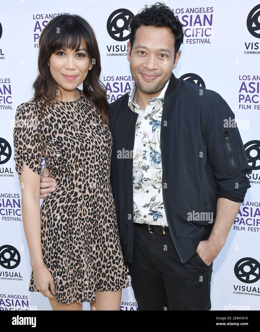 (L-R) Tess Paras and Eugene Cordero at the 2019 Los Angeles Asian ...