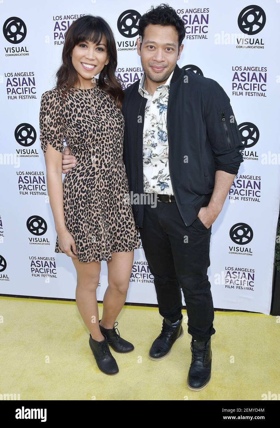 (L-R) Tess Paras and Eugene Cordero at the 2019 Los Angeles Asian ...