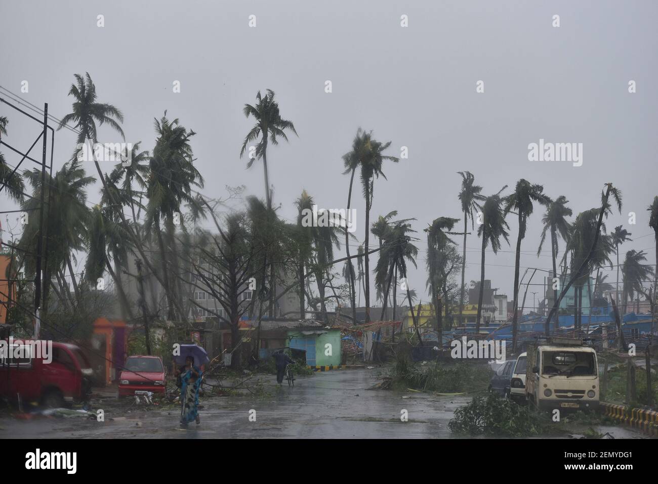 PURI, INDIA - MAY 3: Devastated look of Puri after the onset of cyclone ...