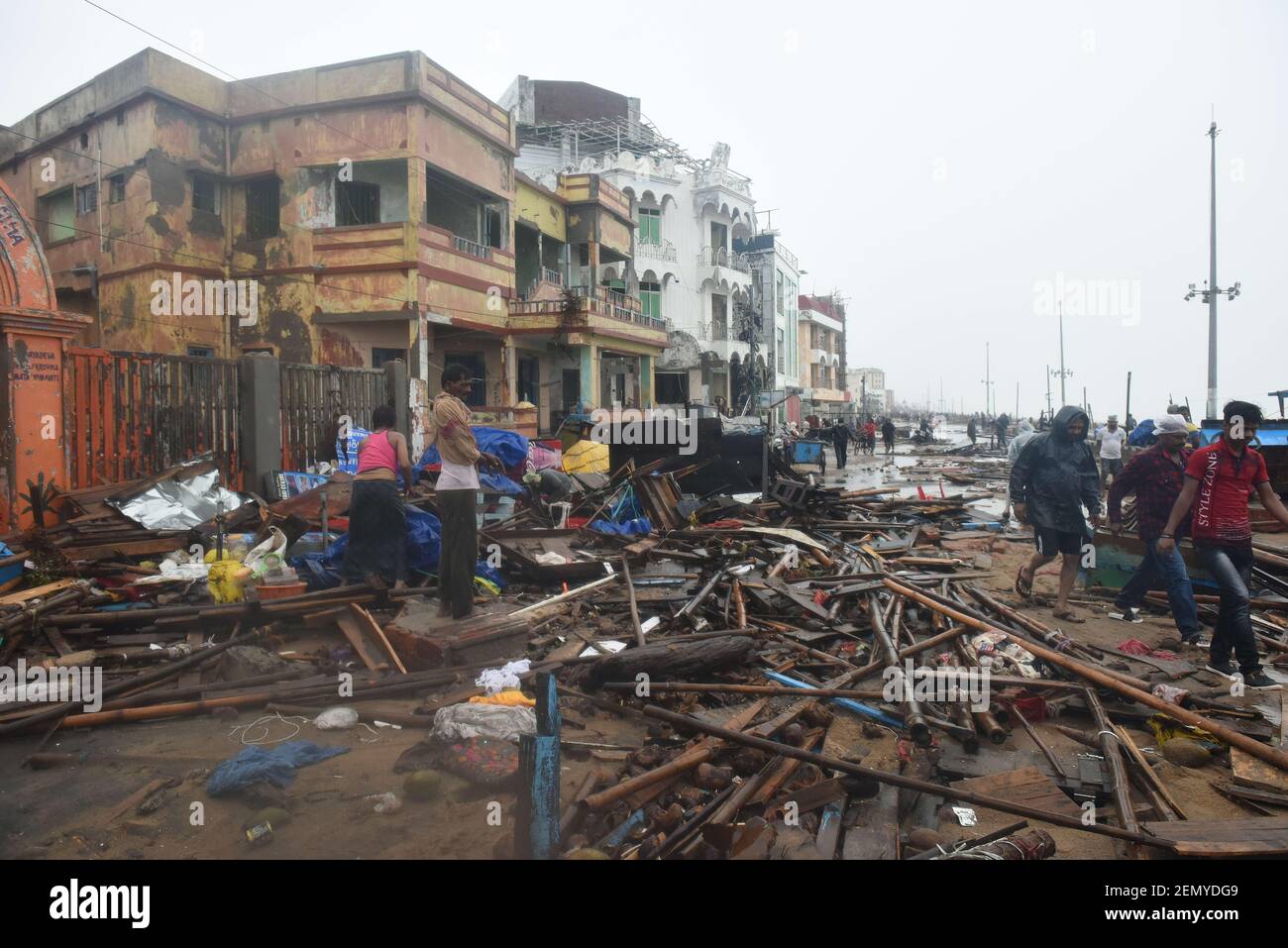 PURI, INDIA - MAY 3: Devastated look of Puri beach after the onset of ...