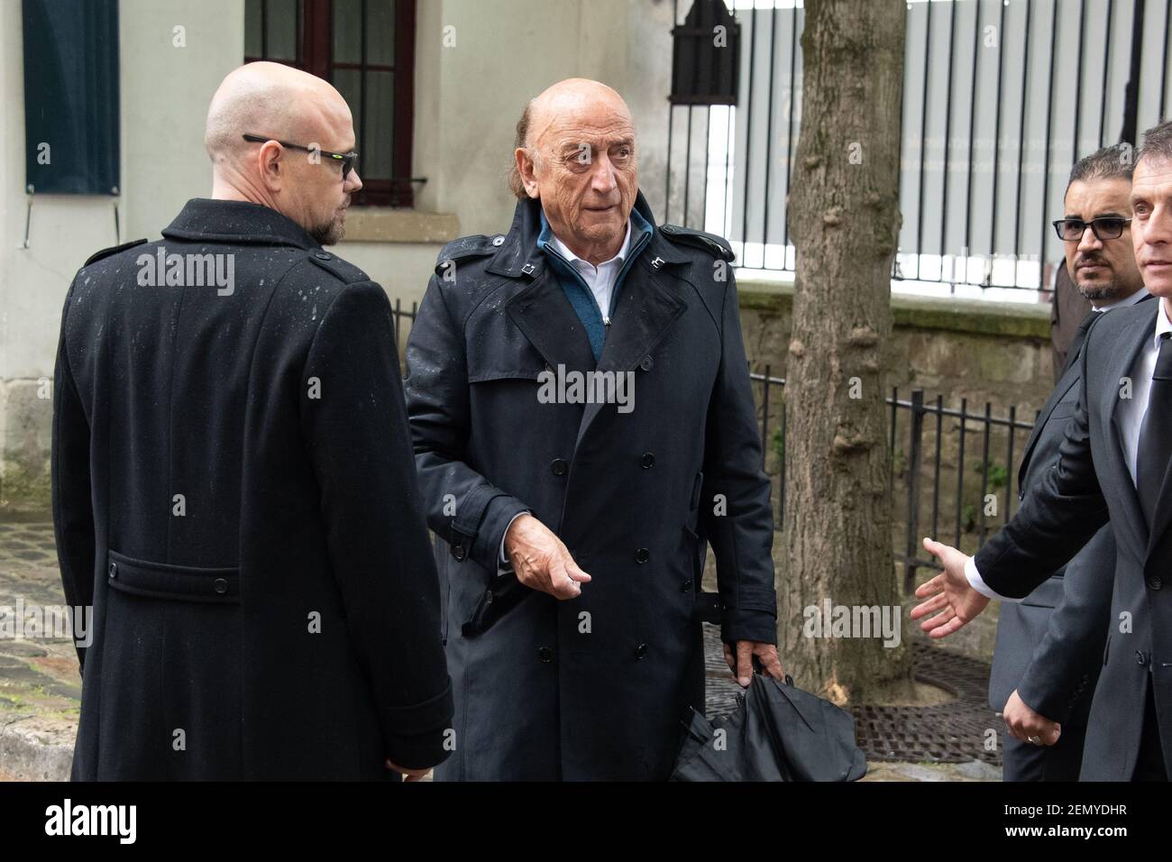 Pierre Bonte - Funeral of french singer Dick Rivers in Paris. Les ...
