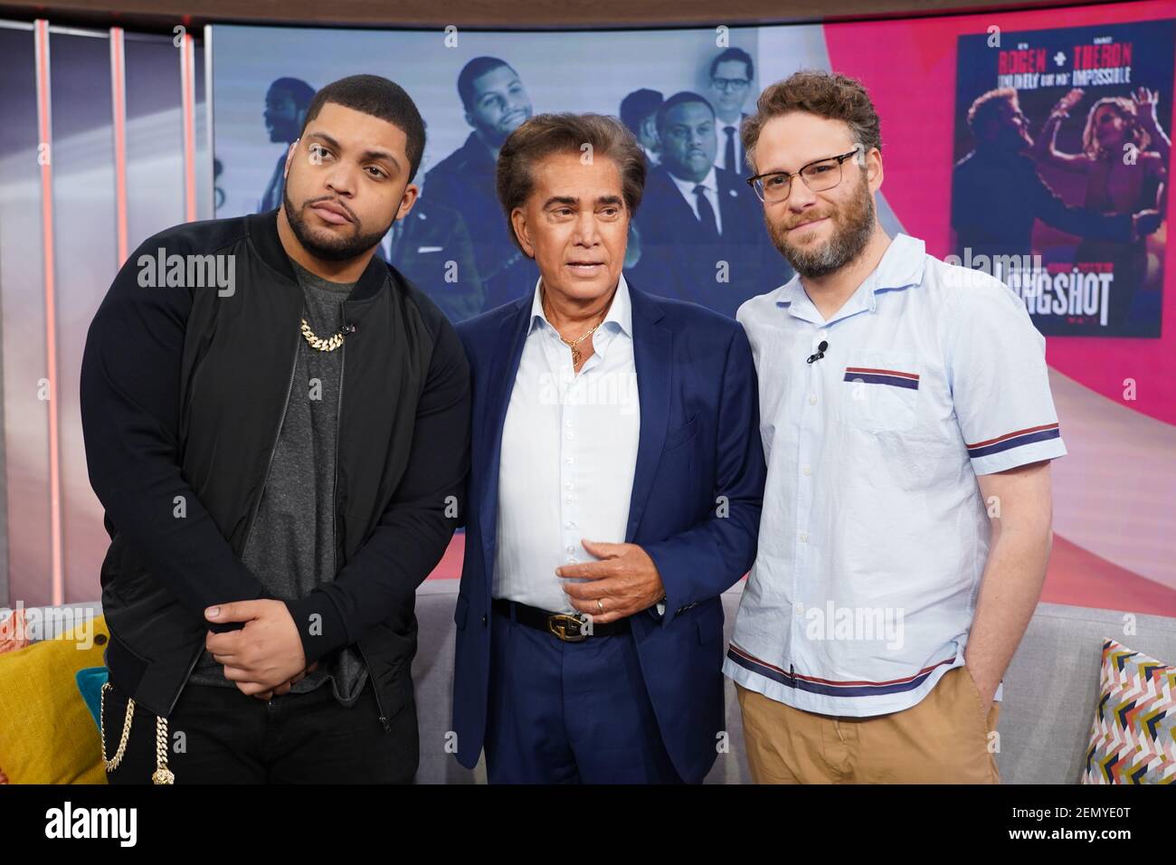 O'Shea Jackson, Jose Luis Rodriguez "El Puma" and Seth Rogen visit ...