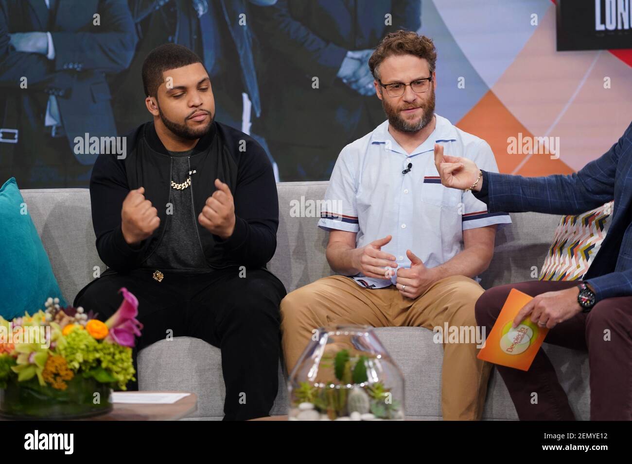 O'Shea Jackson and Seth Rogen visit Univision's "Despierta America" to promote the film "Long ...