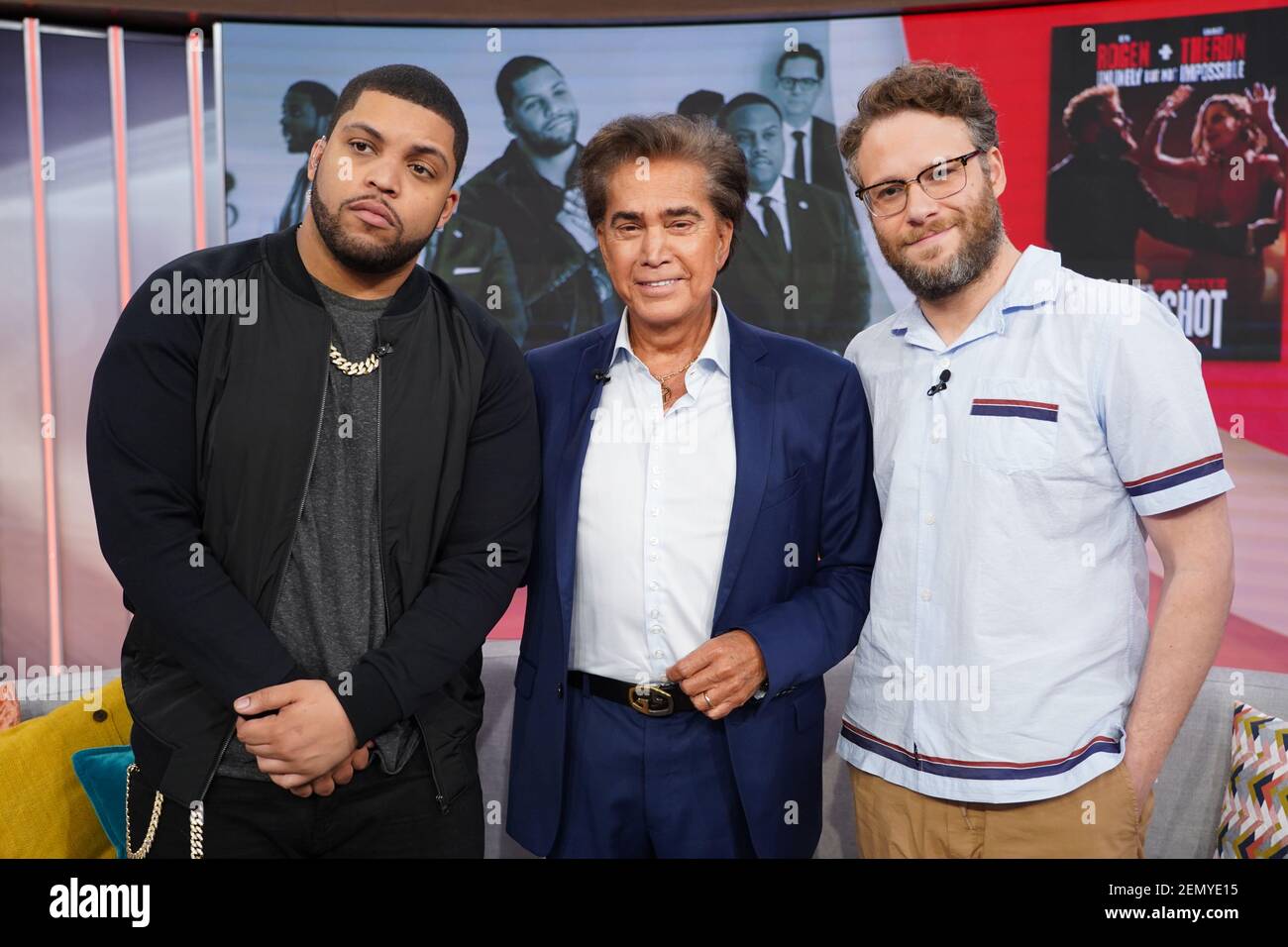 O'Shea Jackson, Jose Luis Rodriguez "El Puma" and Seth Rogen visit ...