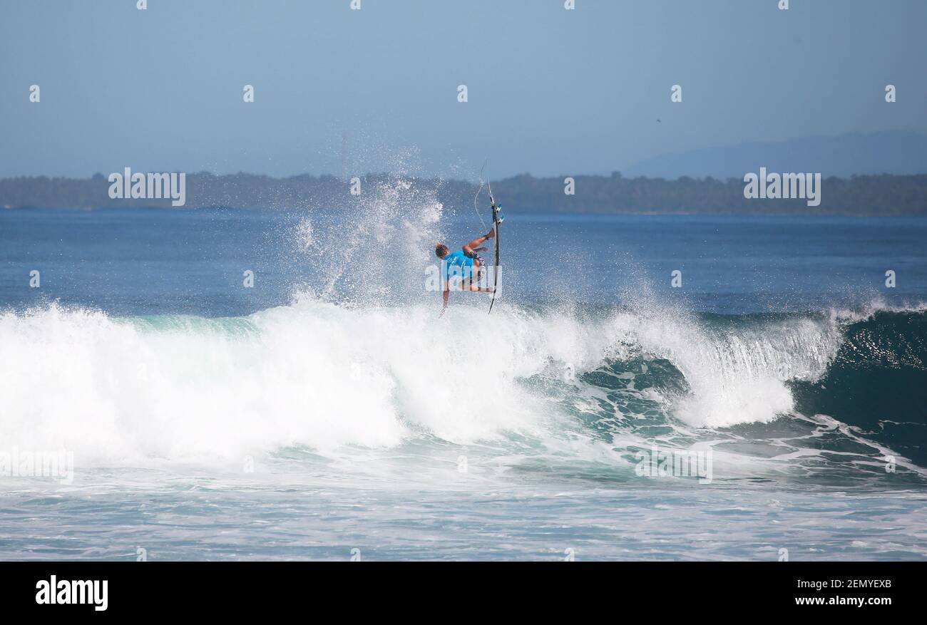 Professional Brazilian surfer Lucas Silveira wins the World Surf League ...
