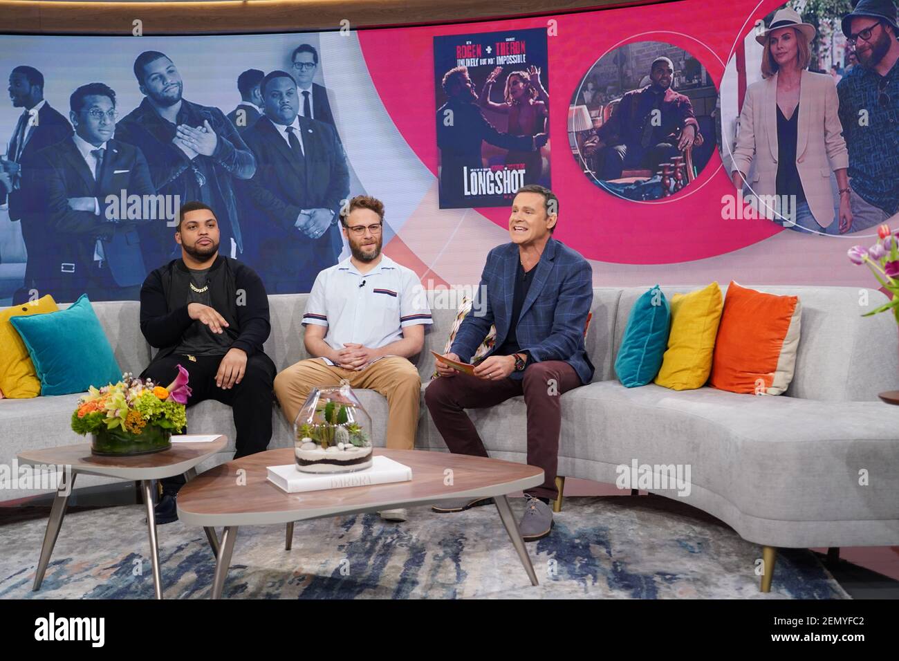 O'Shea Jackson and Seth Rogen visit Univision's "Despierta America" to promote the film "Long ...