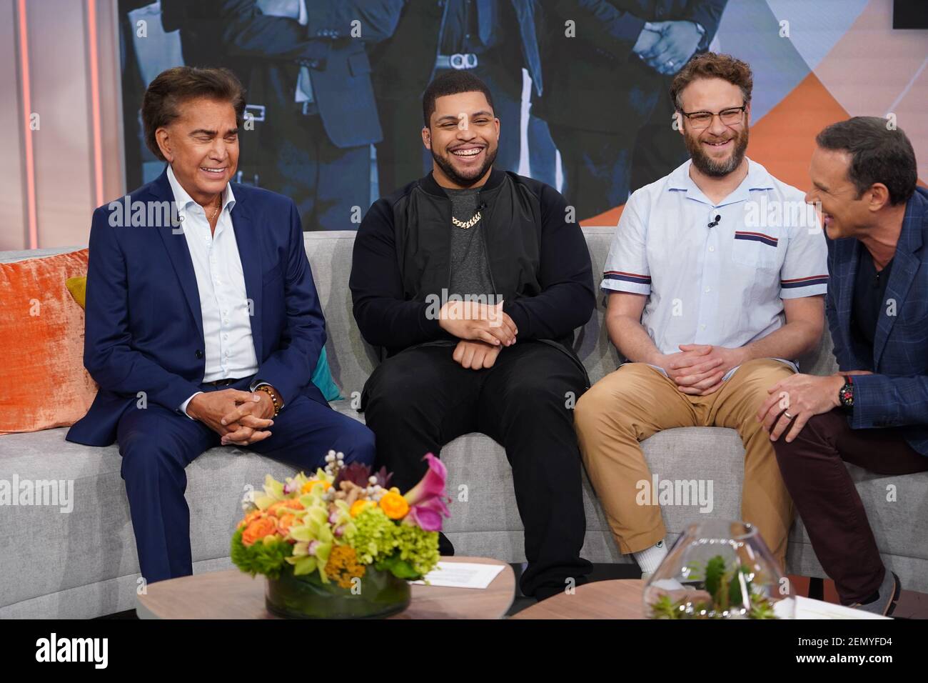 Jose Luis Rodriguez "El Puma", O'Shea Jackson and Seth Rogen visit Univision's "Despierta ...