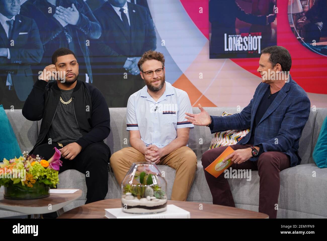 O'Shea Jackson and Seth Rogen visit Univision's "Despierta America" to promote the film "Long ...