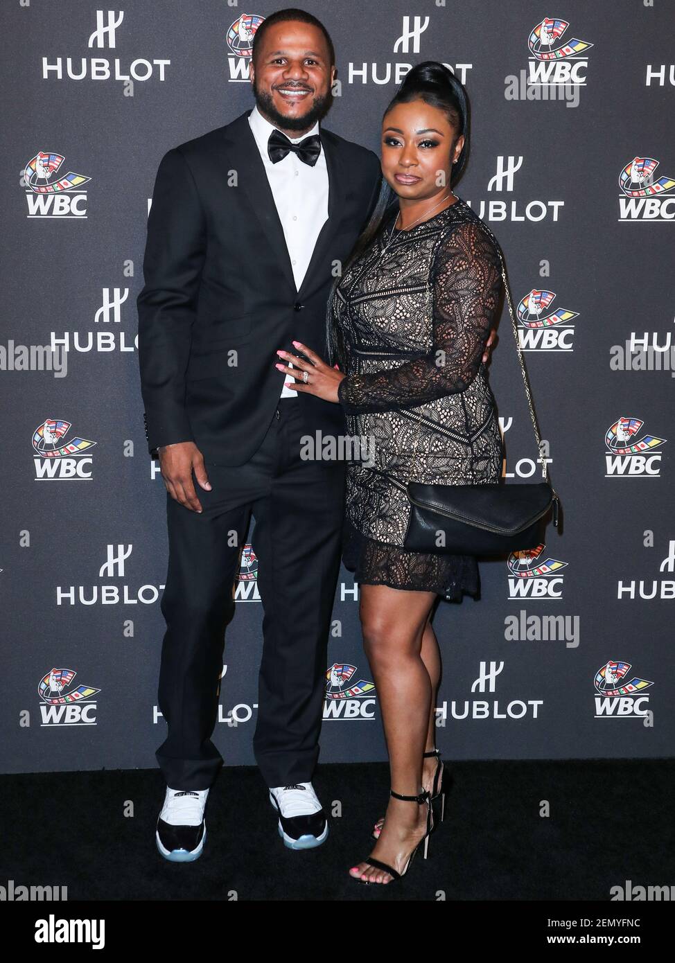 LAS VEGAS, NEVADA, USA - MAY 03: Anthony Dirrell and Shondrika Dirrell arrive at the Hublot x ...