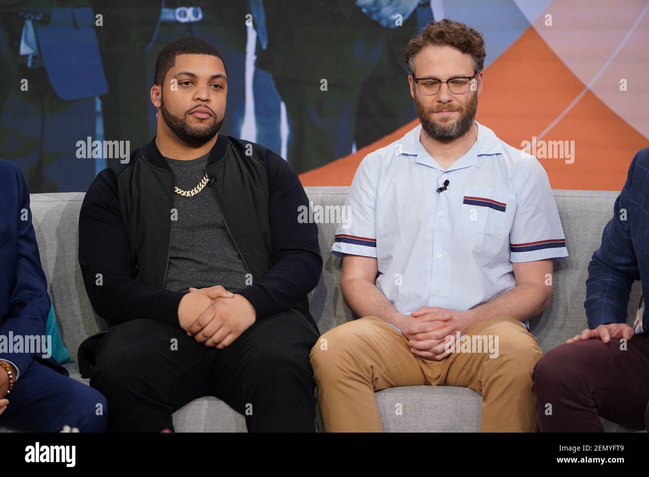 O'Shea Jackson and Seth Rogen visit Univision's "Despierta America" to promote the film "Long ...