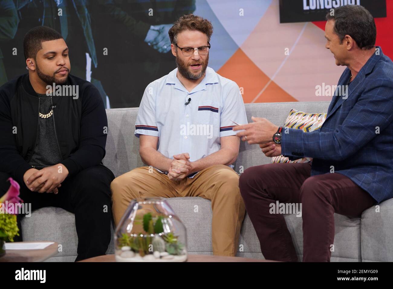 O'Shea Jackson and Seth Rogen visit Univision's "Despierta America" to promote the film "Long ...