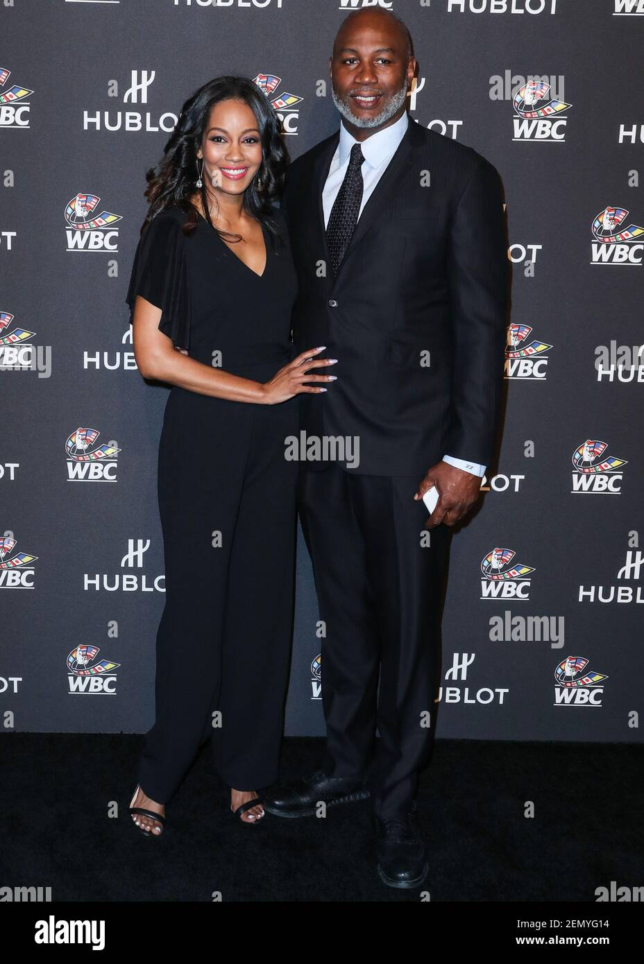 LAS VEGAS, NEVADA, USA - MAY 03: Violet Chang and Lennox Lewis arrive ...