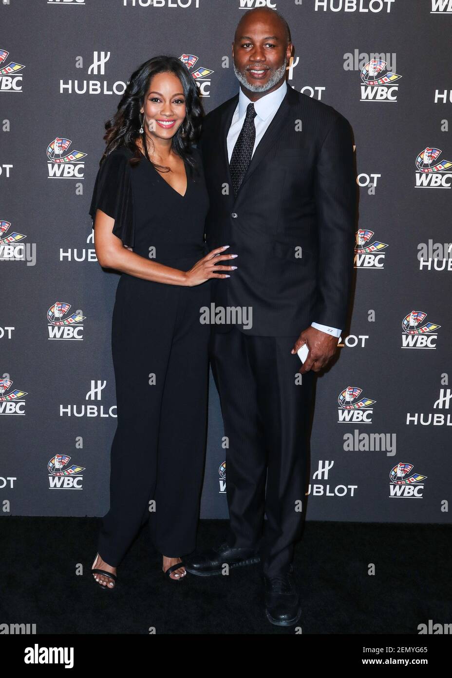 LAS VEGAS, NEVADA, USA - MAY 03: Violet Chang and Lennox Lewis arrive ...