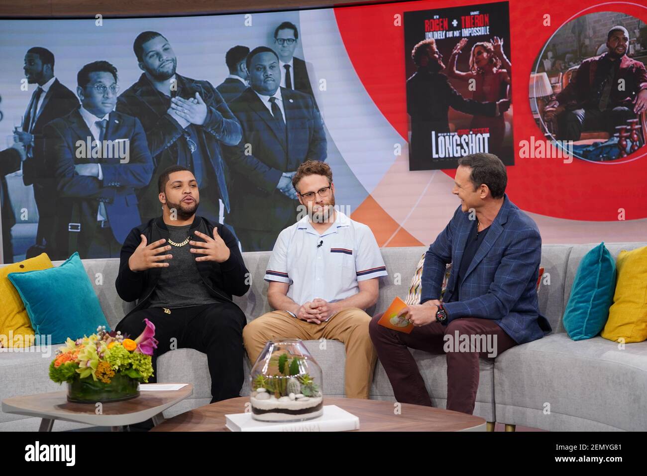 O'Shea Jackson and Seth Rogen visit Univision's "Despierta America" to promote the film "Long ...