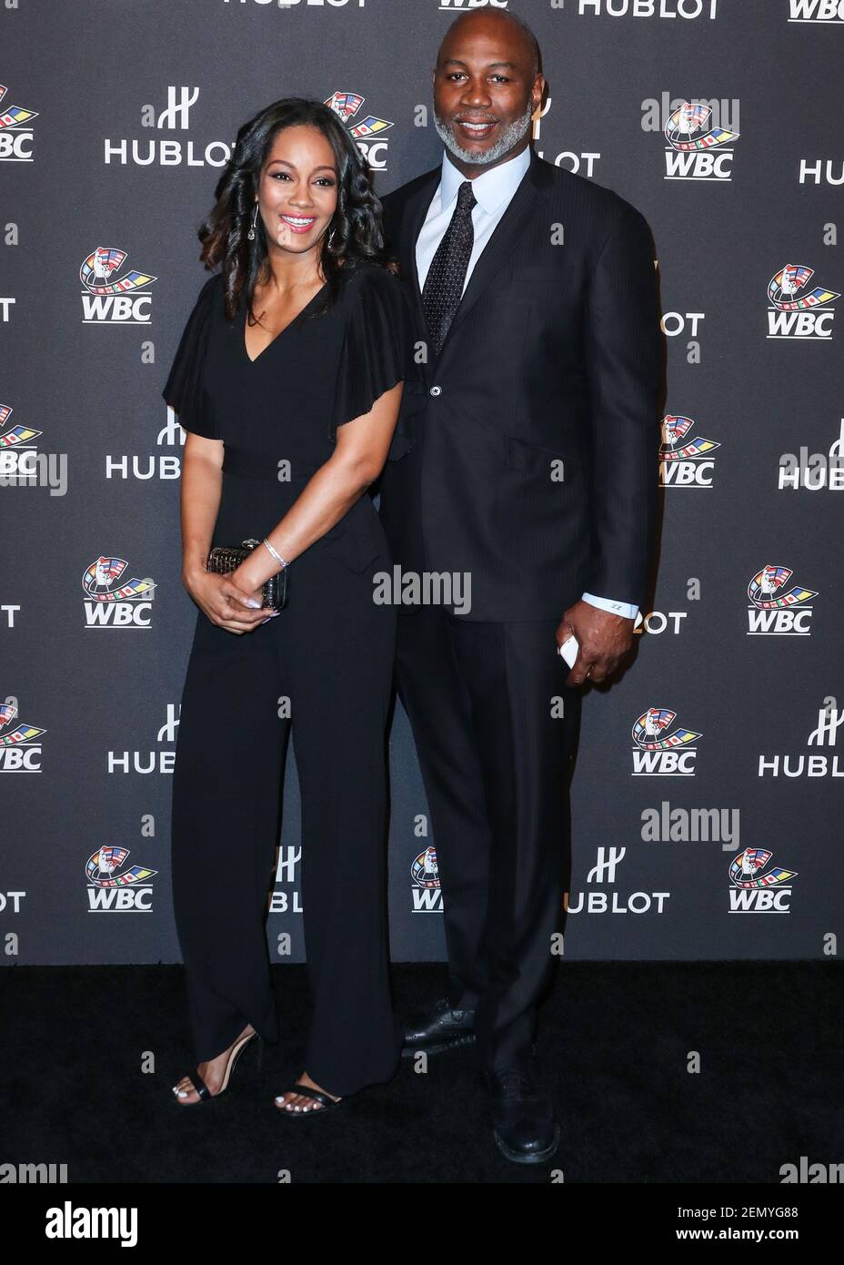 LAS VEGAS, NEVADA, USA - MAY 03: Violet Chang and Lennox Lewis arrive ...