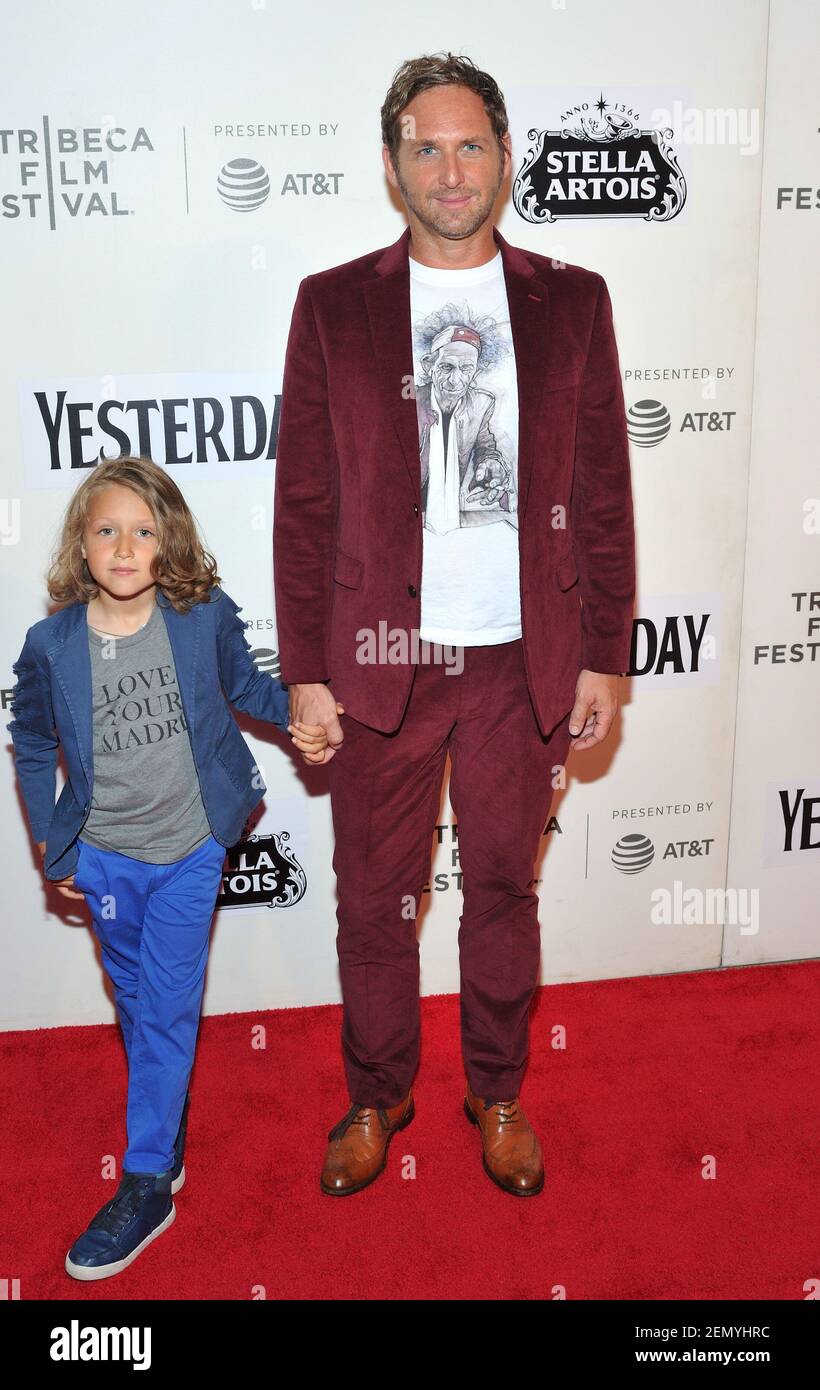 Actor Josh Lucas and son Noah attend the world premiere of Yesterday at ...
