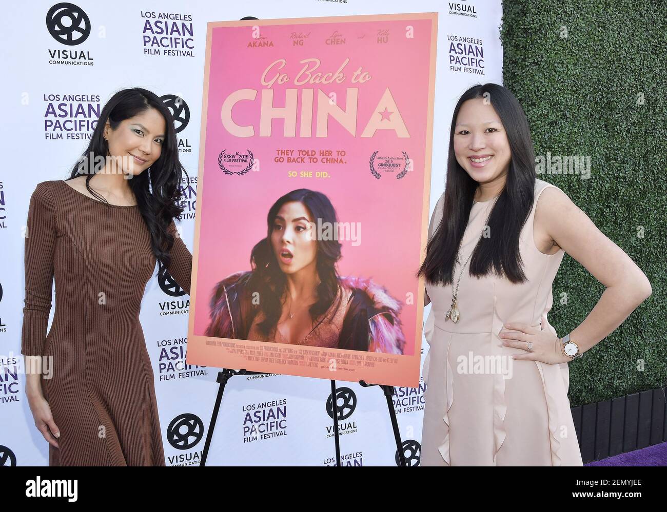 (L-R) Actress Lynn Chen and Director Emily Ting at the 2019 Los Angeles ...