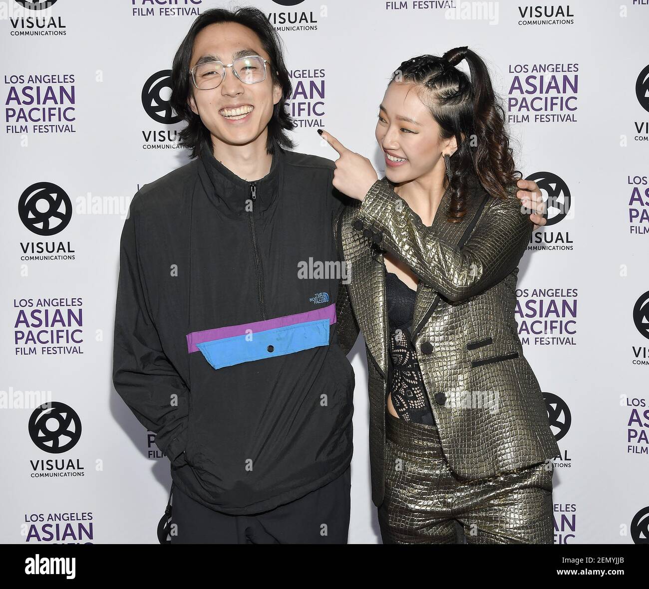 (L-R) "Ms. Purple" Cast - Teddy Lee and Tiffany Chu at the 2019 Los Angeles Asian Pacific Film ...